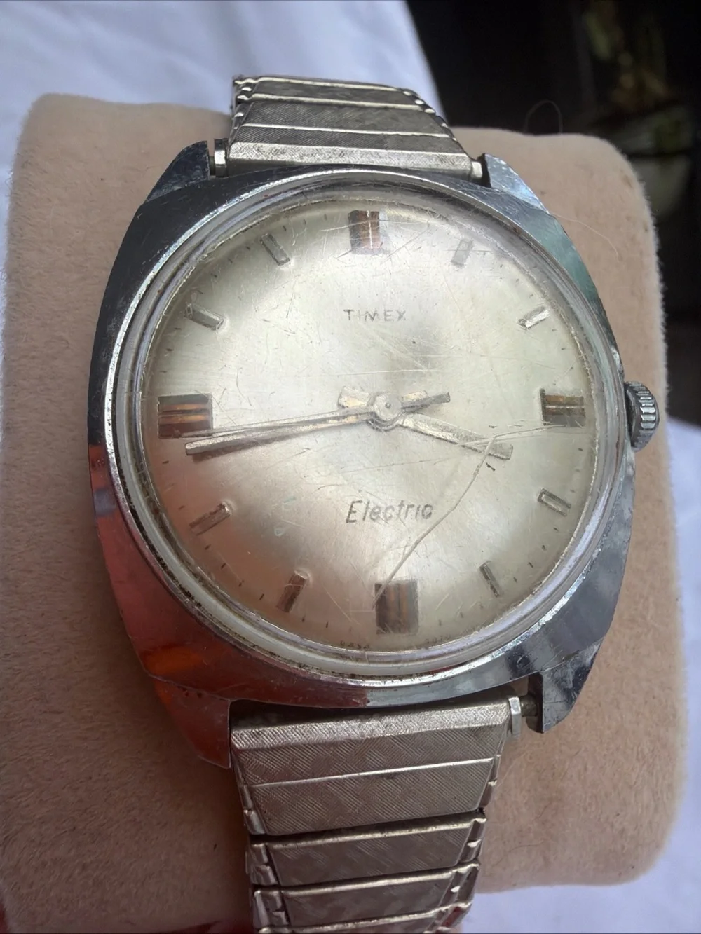 Timex | Accessories | Timex Mens Silver And Champagne Dial Electric ...
